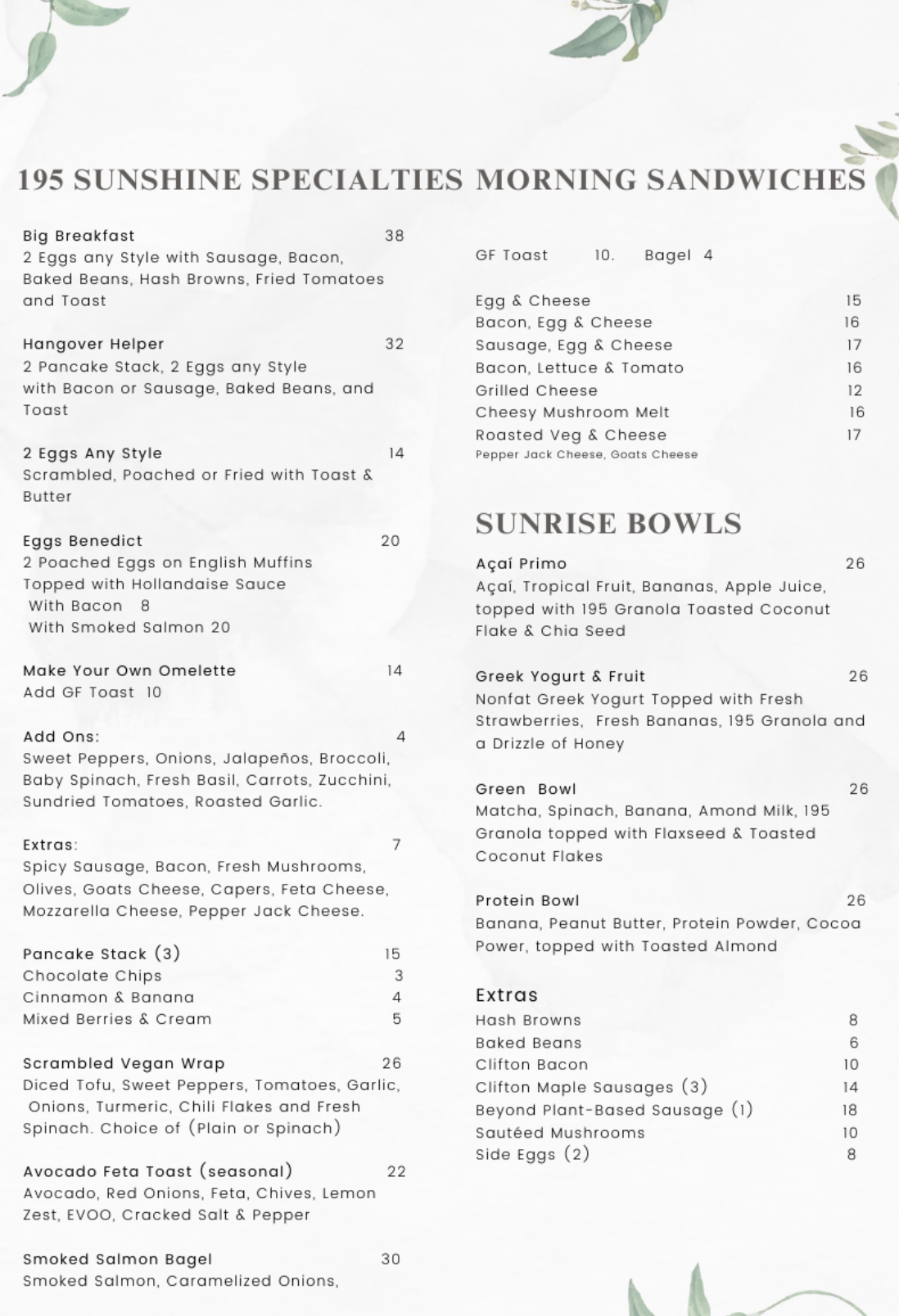 Breakfast – Welcome | Café 195 & Bistro